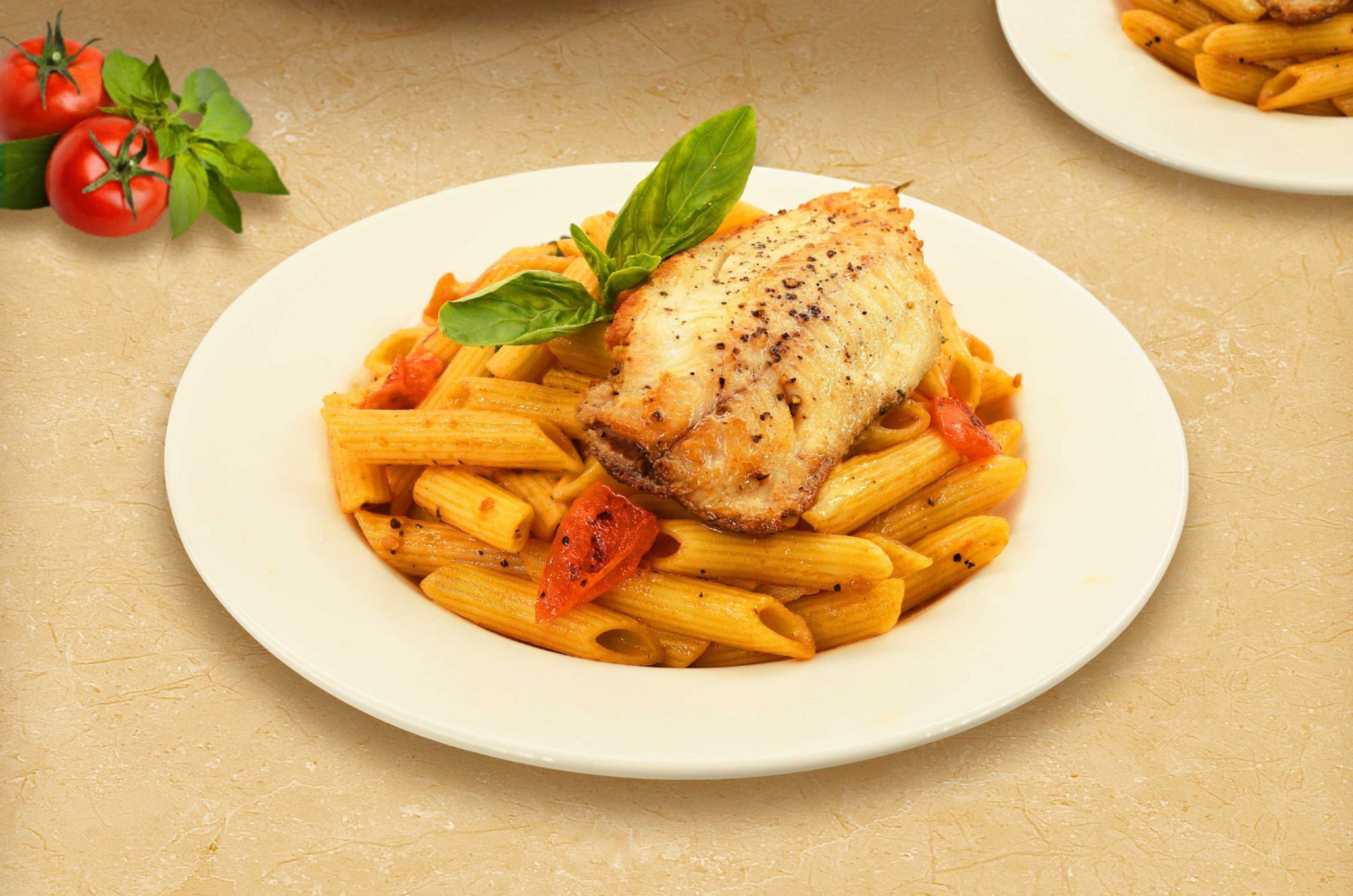 Ajinomoto | Fish Fillet on Pomodoro Pasta - Ajinomoto