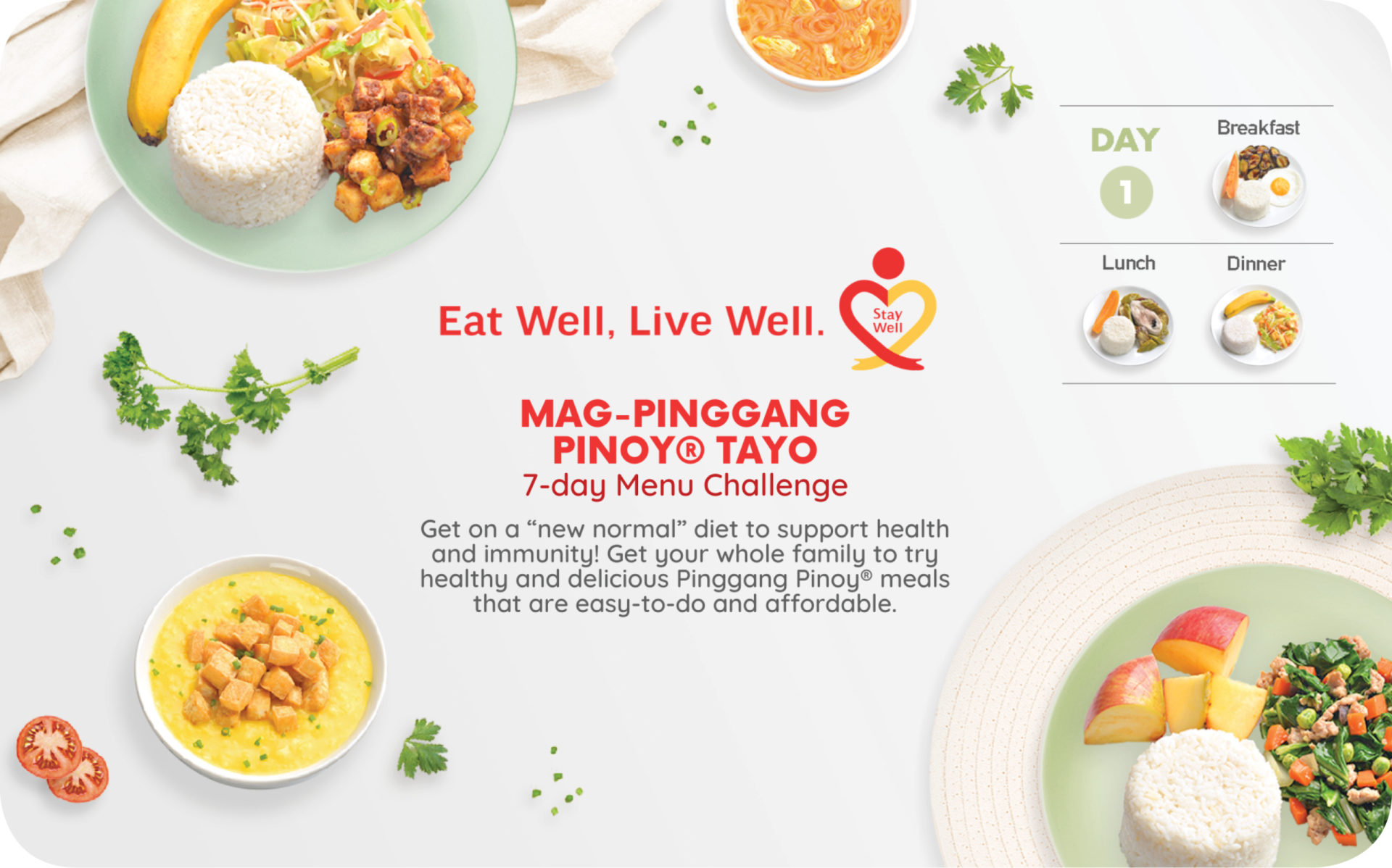 Ajinomoto Mag Pinggang Pinoy Tayo 7 day Menu Challenge Ajinomoto