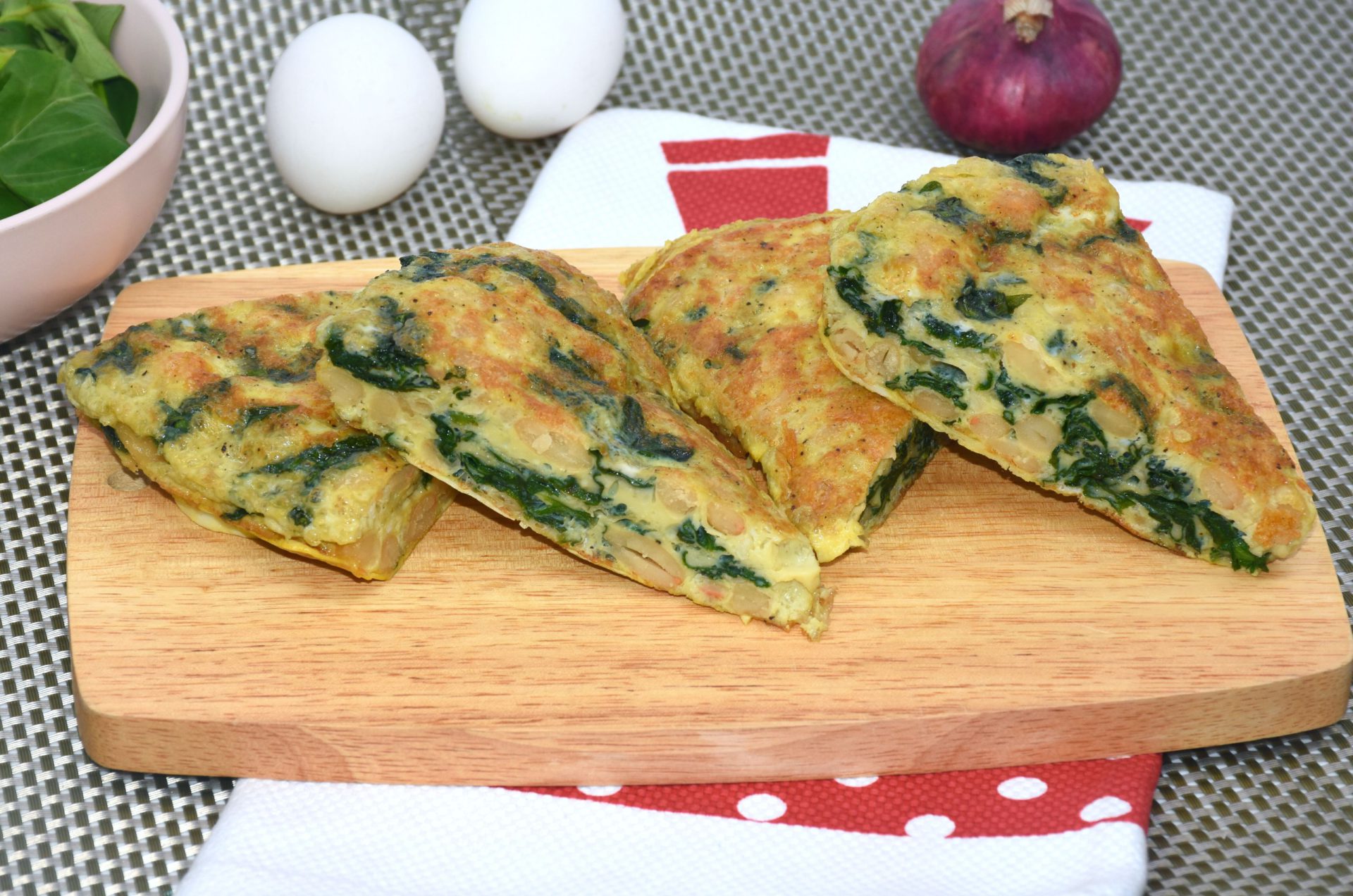 Ajinomoto | White Beans & Kangkong Omelette - Ajinomoto